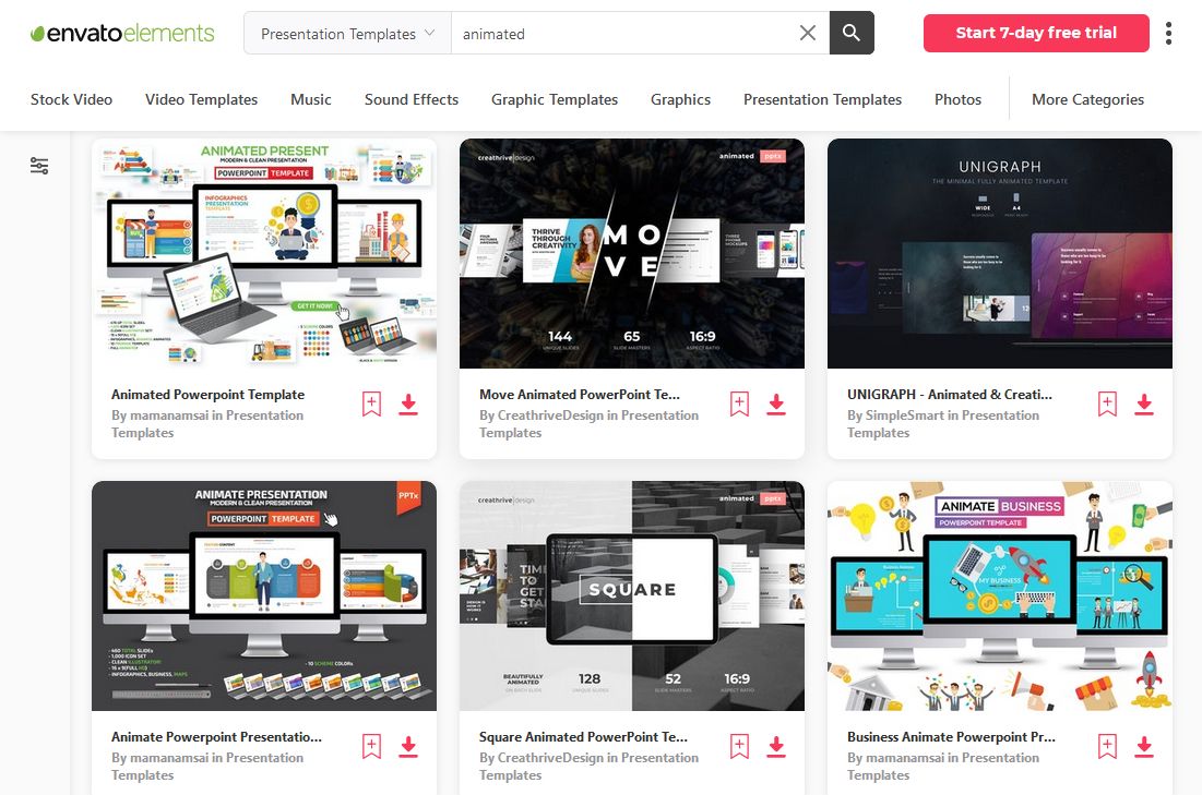12 Sites for Free Animated PowerPoint Presentation Templates