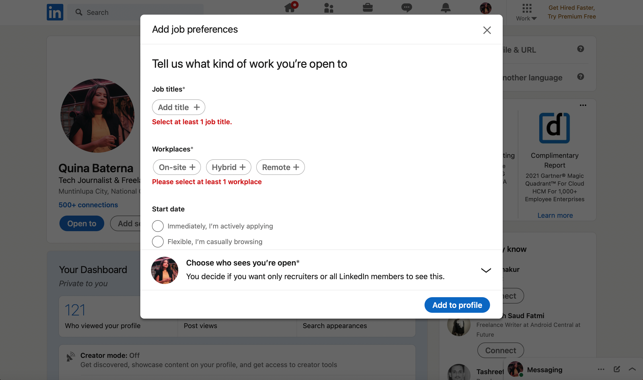 How to Use LinkedIn to Show Recruiters You Are Open to Work