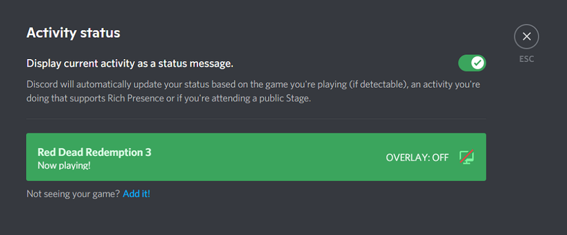 How to Set a Custom Playing Status on Discord