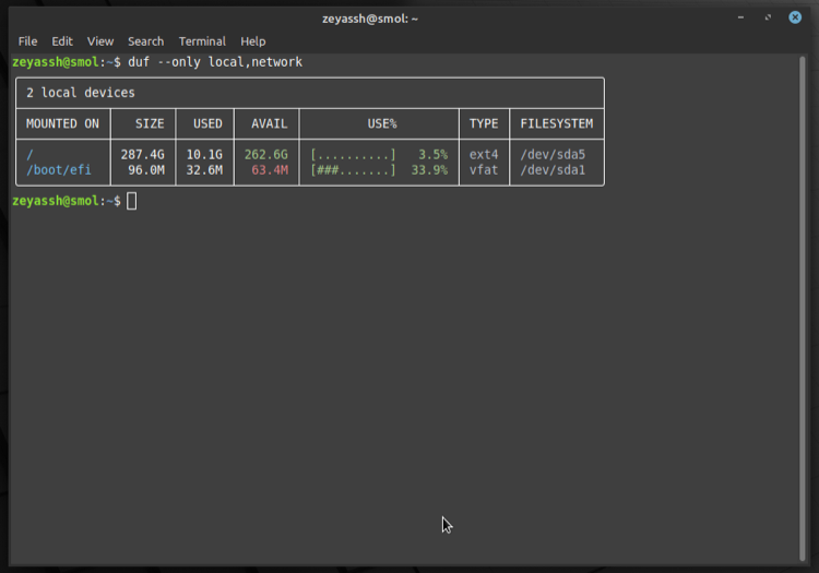 How to Check Disk Usage on Linux With duf