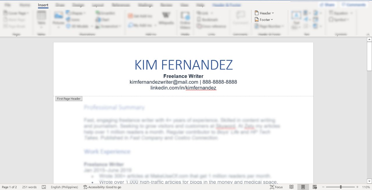 7 Microsoft Word Tips to Polish Your Old Resume