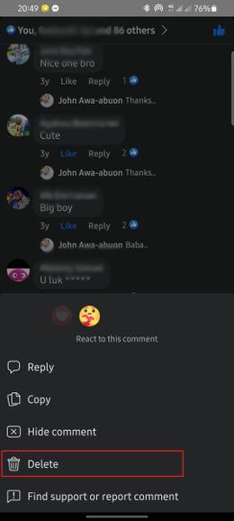 How To Delete Comments On Your Facebook Posts
