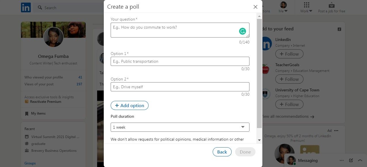How to Create a Poll on LinkedIn