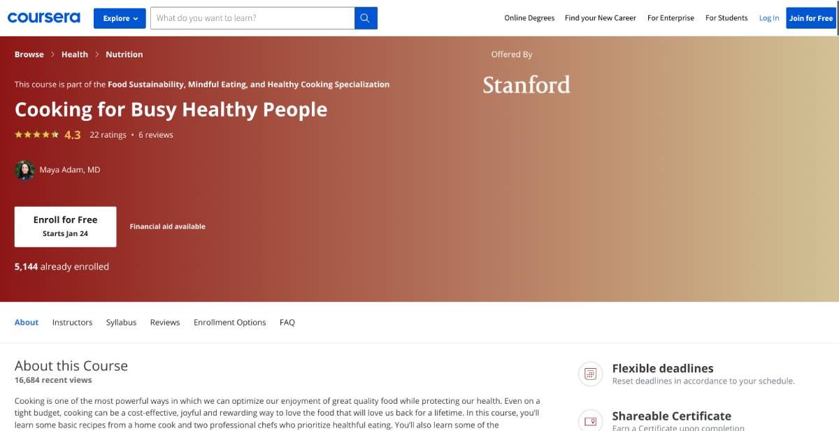 5 Free Online Cooking Classes to Make Delicious and Healthy Meals