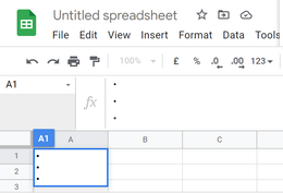 How To Add Bullet Points In Google Sheets