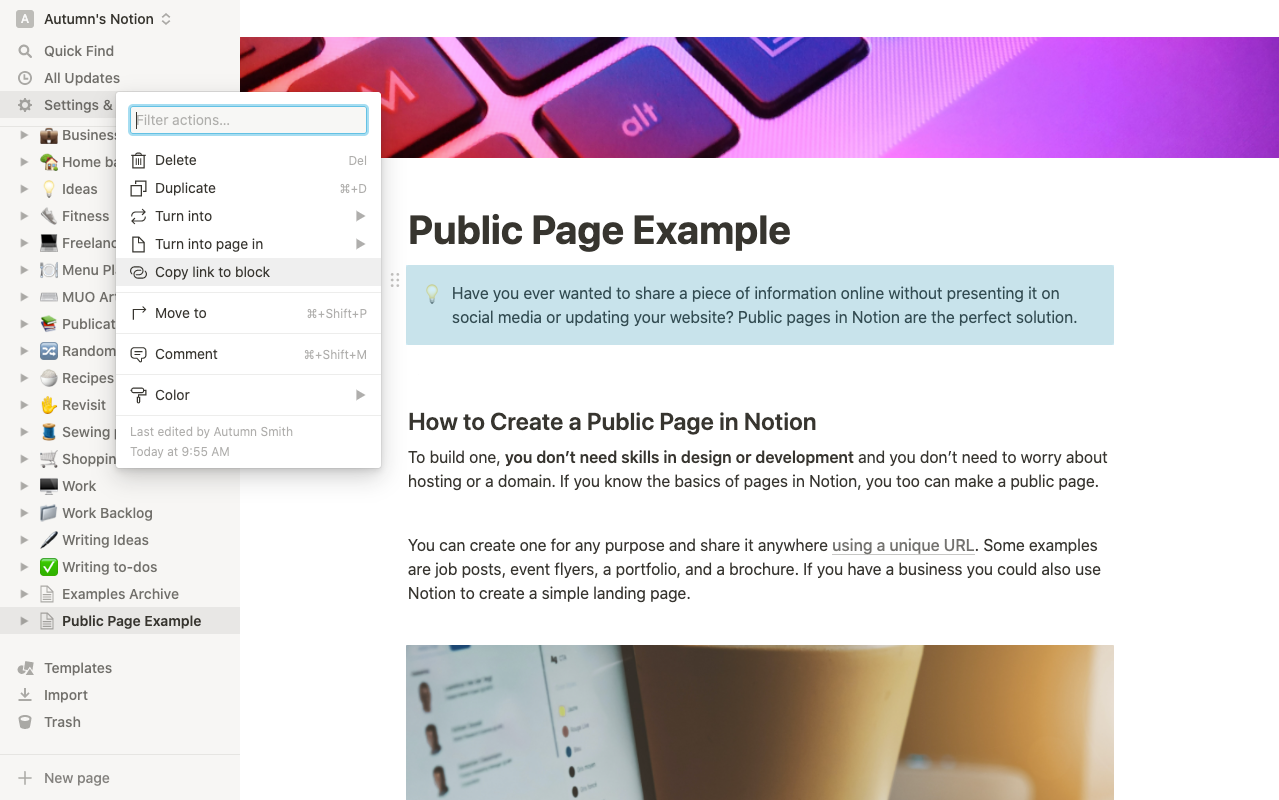 How to Create Public Pages in Notion
