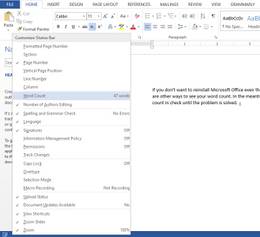 How To Correct The Words Count Does Not Appear In Microsoft Word and 