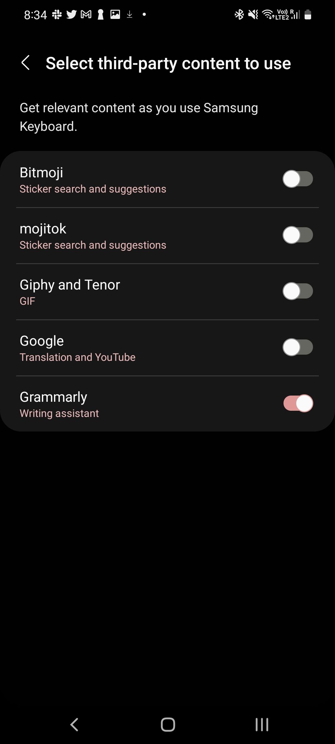 How to Enable and Disable Grammarly in the Samsung Galaxy Keyboard App