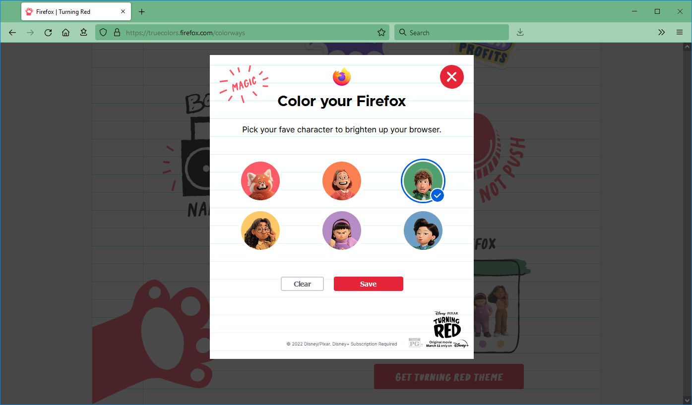 How to Celebrate Pixar's Turning Red Movie With Firefox