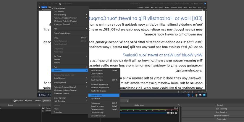 How to Horizontally Flip or Invert Your Computer Display
