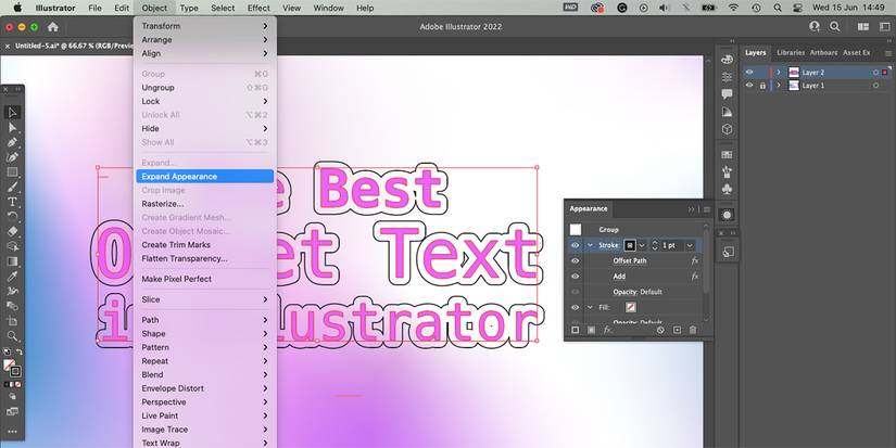 5 Simple Steps to Create Editable Offset Text in Adobe Illustrator