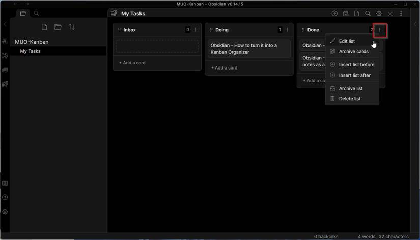 How to Turn Obsidian Into a Personal Kanban Organizer