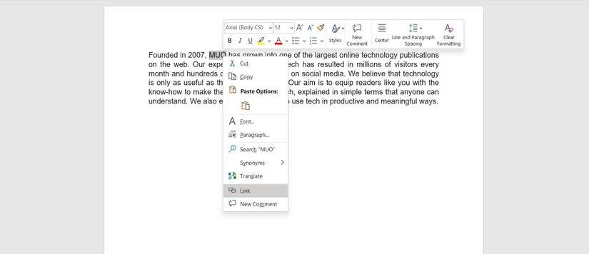 How to Create Hyperlinks in Microsoft Word