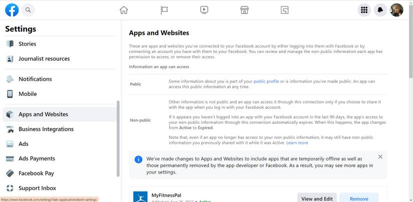 How to Manage Apps and Websites Connected to Your Facebook