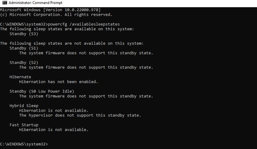 How to Check the Supported Power States on Windows 11