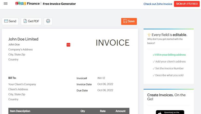 5 Websites to Create Invoices Online for Free Without Signing-up