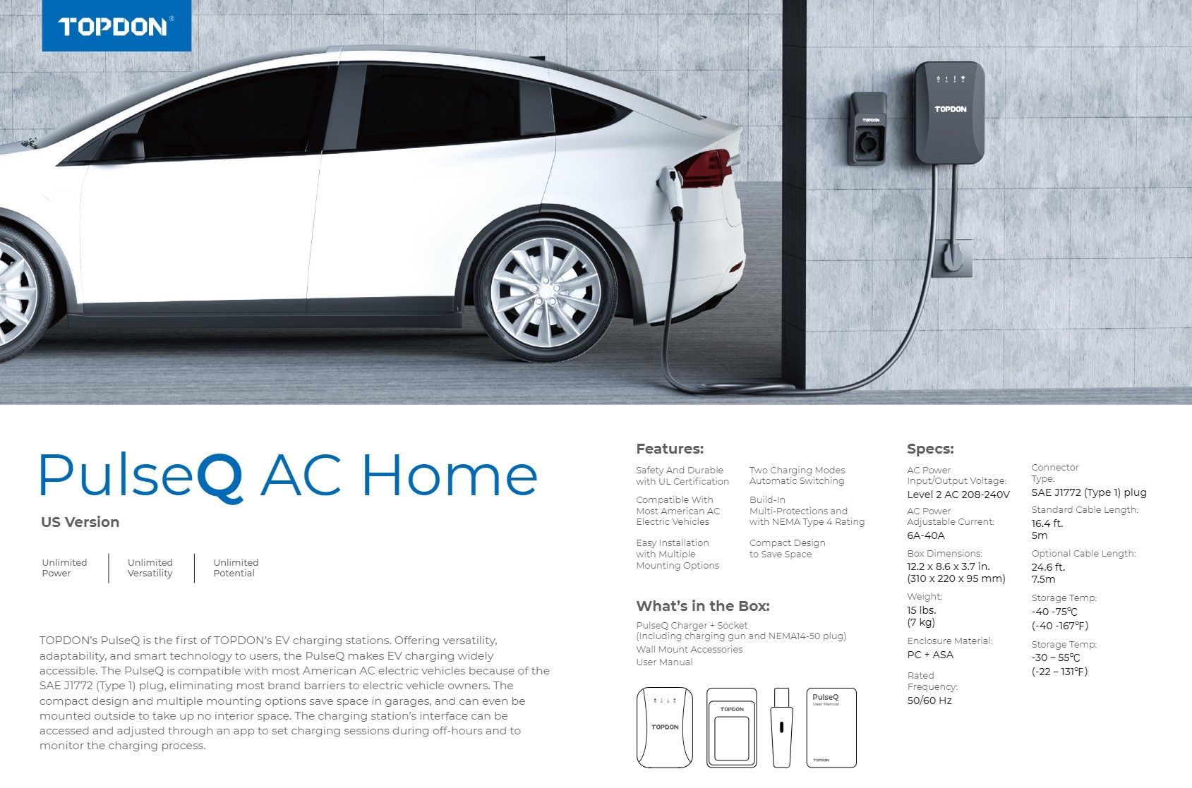 Cut Your EV Charging Time Down at Home With Topdon EV Chargers