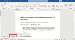 How To Do A Word Count In Microsoft Word