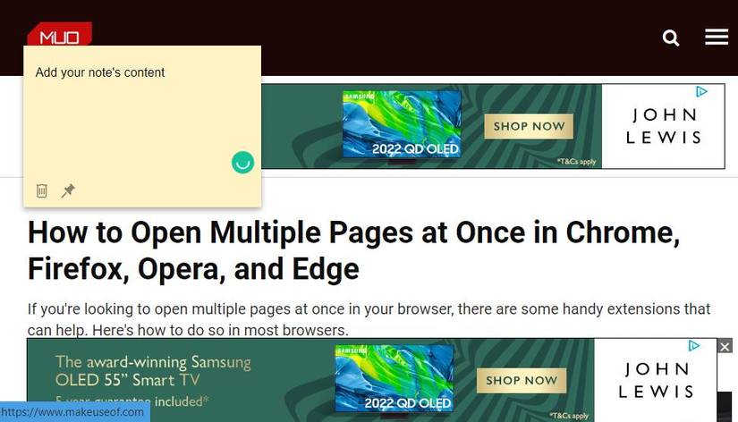 How to Add Sticky Notes to Webpages in Google Chrome and Firefox