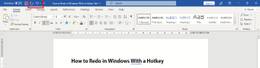 How To Redo On Windows With A Hotkey