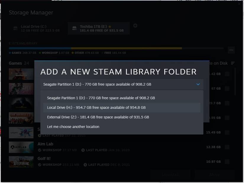 How to Play Steam Games on an External Drive Using the Steam Storage ...