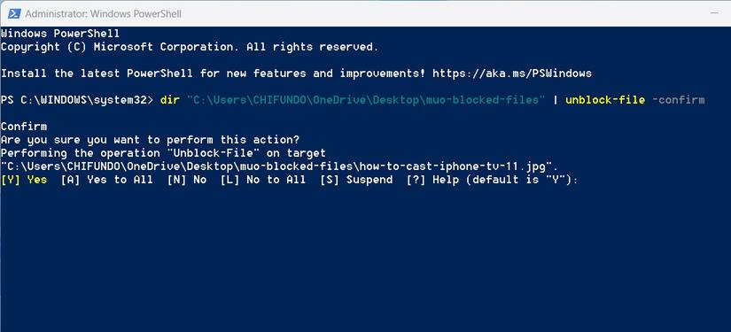 How to Unblock Multiple Files on Windows With PowerShell