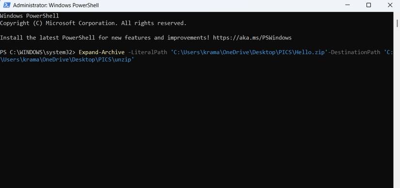 How to Zip or Unzip Files Using the Command Prompt and Windows PowerShell