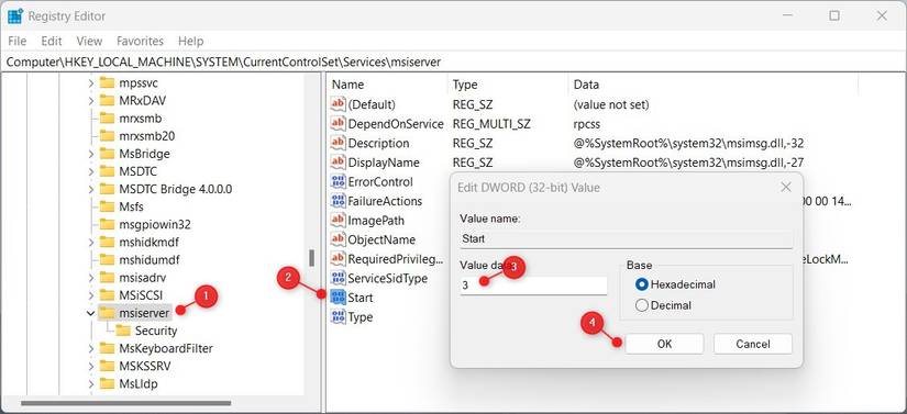 How to Enable or Disable the Windows Installer Service on Windows