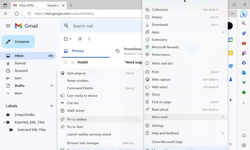 How to Pin Gmail to the Taskbar on a Windows PC