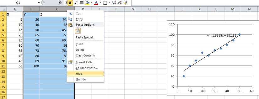 How to Find and Plot Residuals in Excel