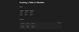 How To Create Tables In Obsidian
