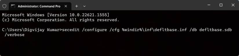 How to Reset All User Permissions to Default in Windows 11