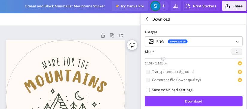 How to Create and Print a Sticker Using Canva