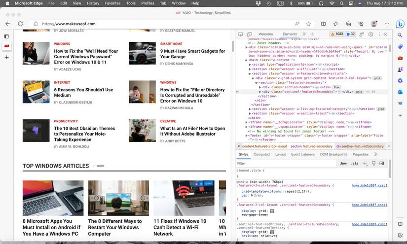 How to Inspect Element on a Mac on Any Browser