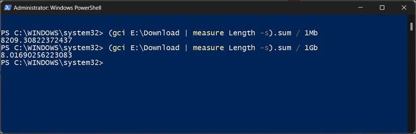 How to Calculate a Folder's Size Using PowerShell on Windows