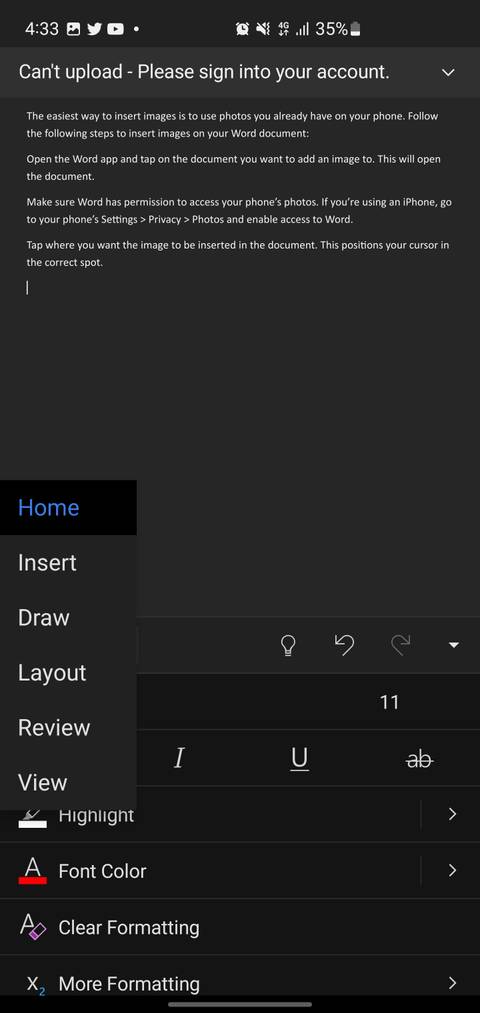 How to Add Images to Microsoft Word on Your Phone