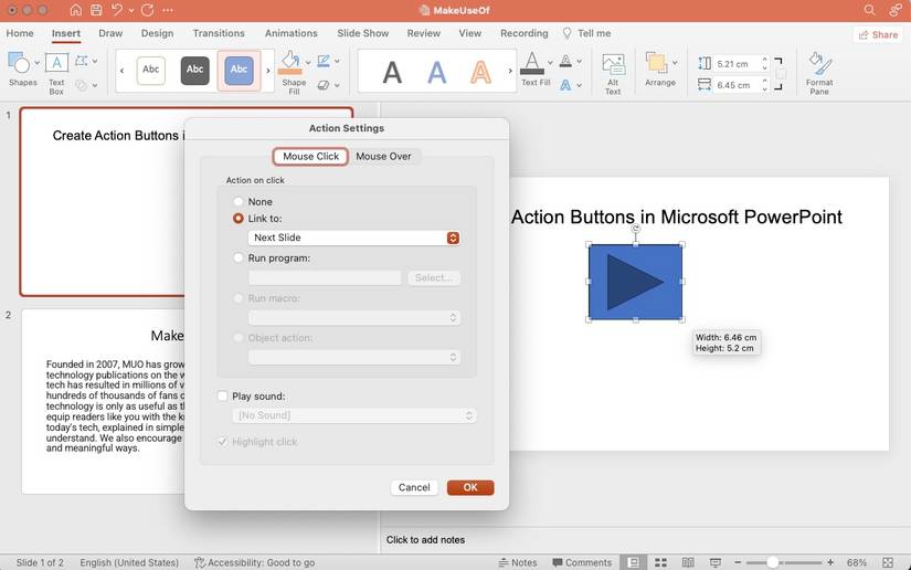 How to Create Action Buttons in Microsoft PowerPoint
