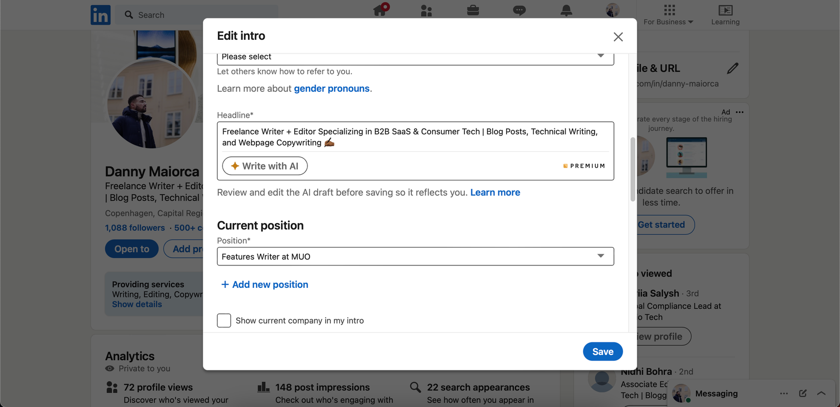 How to Improve Your LinkedIn Profile Using AI