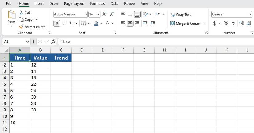 How to Use the TREND Function in Excel