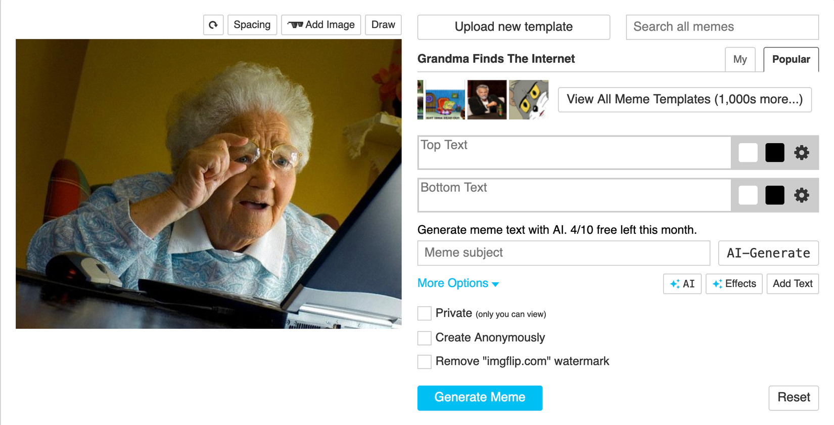 How I Use ImgFlip to Make Custom AI-Generated Memes