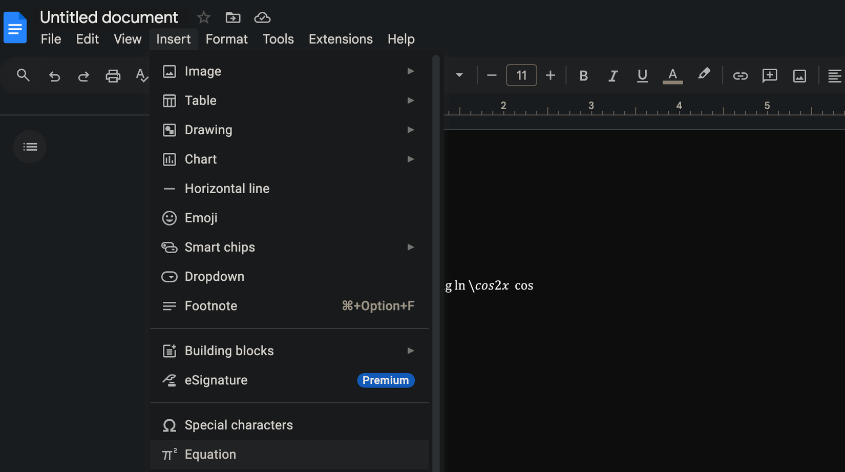 How to Type Math Equations in Google Docs