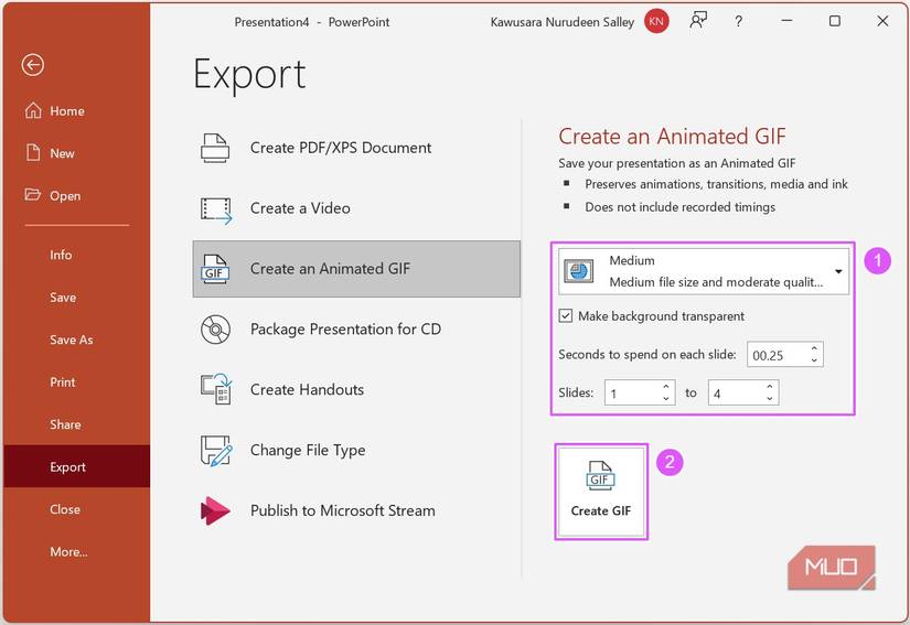 How to Create an Animated GIF in Microsoft PowerPoint