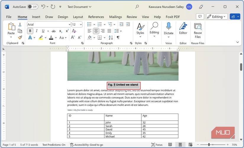 How to Add Captions to Figures and Tables in Microsoft Word