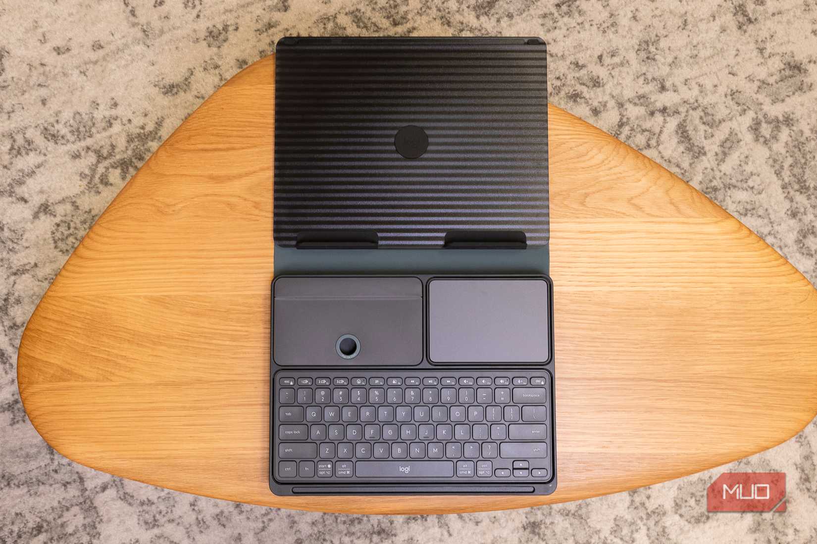 Logitech Casa Pop-Up Desk Review: A Keyboard, Trackpad, and Laptop ...
